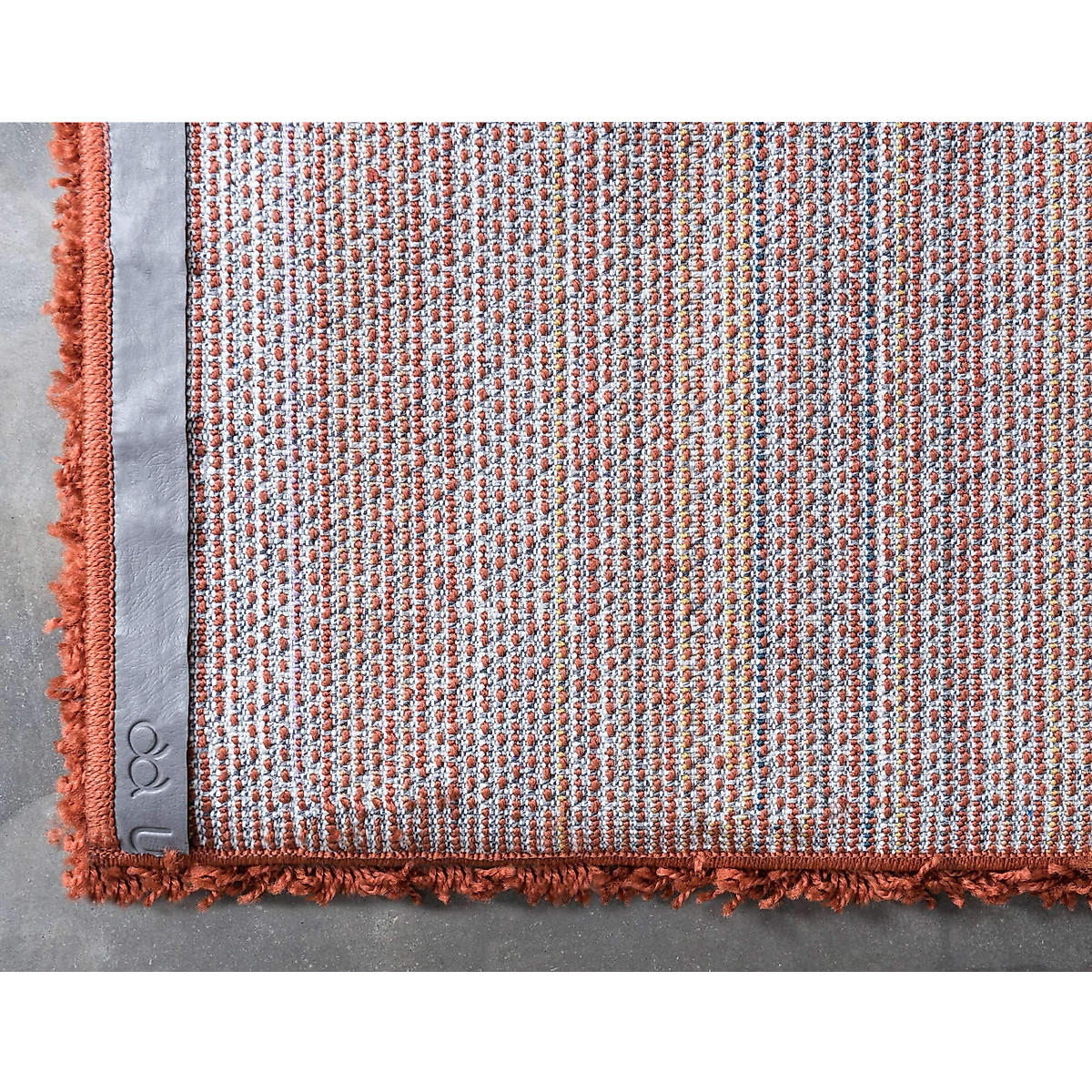 Unique Loom Solo Solid Shag Collection Modern Plush Terracotta Area Rug (12' x 15')