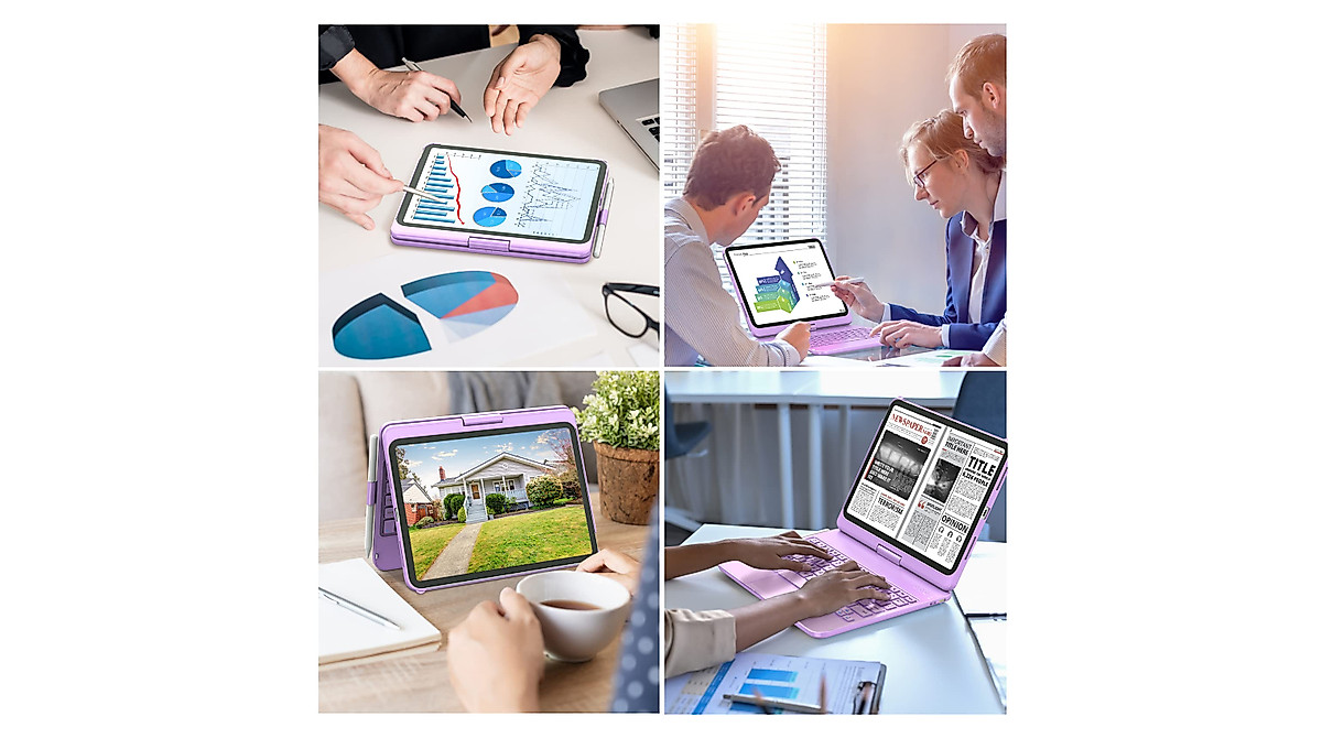 GGH Touchpad Keyboard Case for iPad 10th Gen - Light Purple