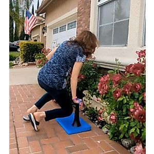 Innprodica Mobility Aid Tool Help-Me-Up Garden Kneeling pad with Support Post Handle Grip to Reduce Knee and Back Stress. to Help with Kneeling Exercising or Physical Therapy.