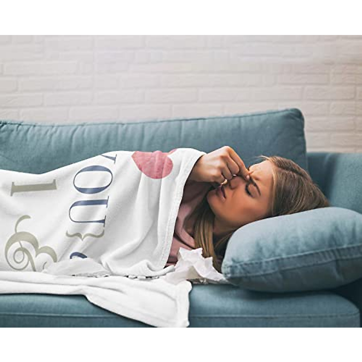 Love Blanket Throws I Love You A Bushel and A Peck and A Hug Around The Neck Blankets, Super Soft Flannel Fleece Throw Blanket Warm Home Chic Throws for Father Bed Sofa and Couch