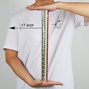 Aimyoo Vintage Red Green Christmas Wrapping Paper Jumbo Roll, Xmas Gift Wrap Paper 17 in x 32 ft, Snowflakes Bows Stars Dots Stripes Design