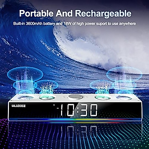 Computer Speakers, Bluetooth Computer Soundbar, 3.5mm Aux-in Computer Speakers for Desktop Monitor, Computer Sound Bar with Deep Impactful Bass, Gaming Speakers for PC