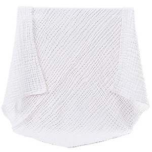 Aablexema Baby Muslin Bath Towels - Set of 2 Large Size 43X43 Inches Swaddle Blanket for Newborn Toddlers Boys Girls - Suitable for Baby's Delicate Skin(White)