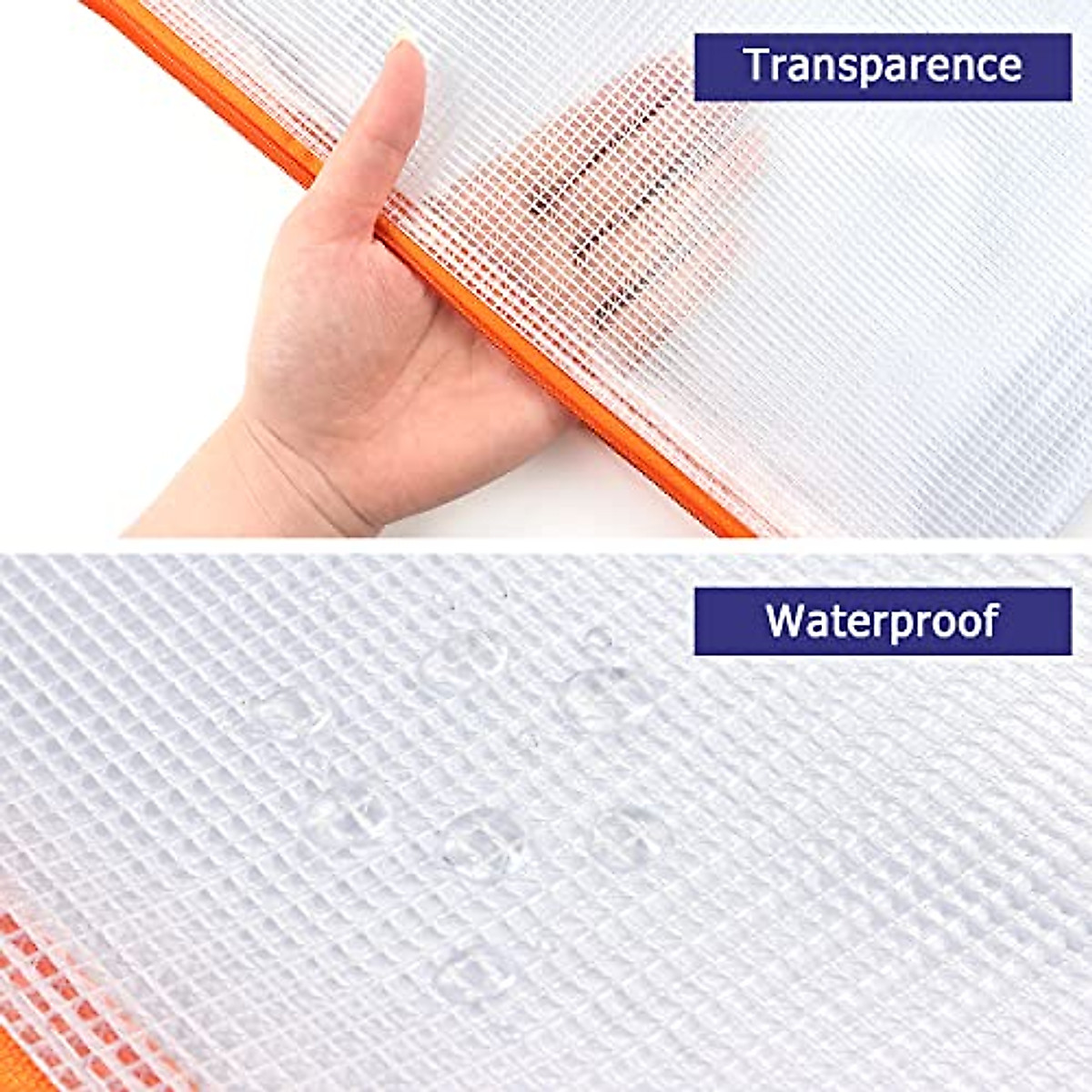 Tamaki 10 Pack Mesh Zipper Pouch Document Bag Waterproof Zip File Folders for School Office Supplies Travel Storage Bags