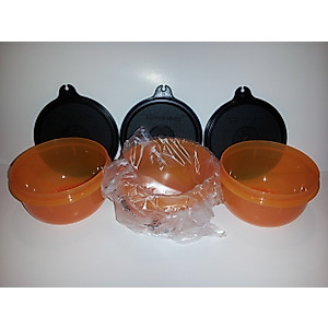 Tupperware Snack Cups - Halloween - Black & Orange