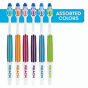 REACH Advanced Design Toothbrushes, Soft, 2-Count (Pack of 6)