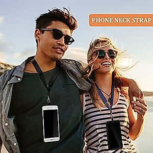 Weewooday 3 Pieces Universal Phone Lanyards, Adjustable Phone Neck Strap with 3 Pads Compatible with Phone Case Key (Black, Gray, Blue)