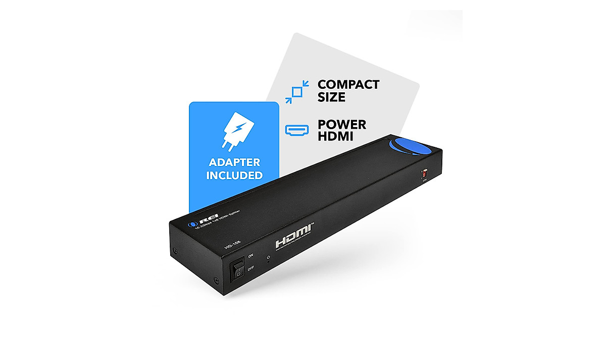 OREI HDMI Splitter 1 in 8 Out - 4K Video Support