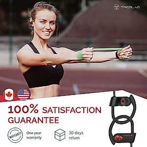 TREBLAB XR500 Bluetooth Headphones. 2018 Updated Version. IPX7 Waterproof, Sweatproof, Secure-Fit Headset. Noise Cancelling Earphones w/ Mic (Renewed)