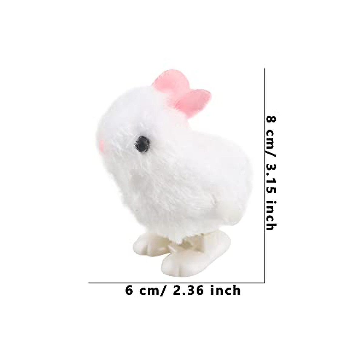 Cotiny 24 Pack Easter Jumping Bunny Wind Up Rabbit Toys Plush Bunny for Easter Party Favors Classroom Prizes Basket Stuffers