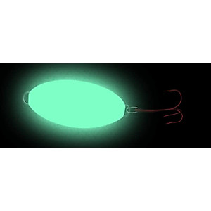 Big Nasty Tackle Super Glow Lead-Free Trout-N-Pout Spoon (1 Pack) (1 1/8 oz, Original Green)