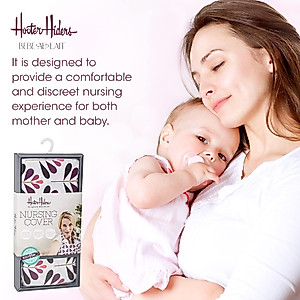 Bebe au Lait's Hooter Hiders Nursing Cover, Apron, Shawl, Privacy Covers for Breast Feeding & Pumping, Breastfeeding Cover for Mom, Soft, & Breathable Muslin Cotton with 2 pockets -Verbena