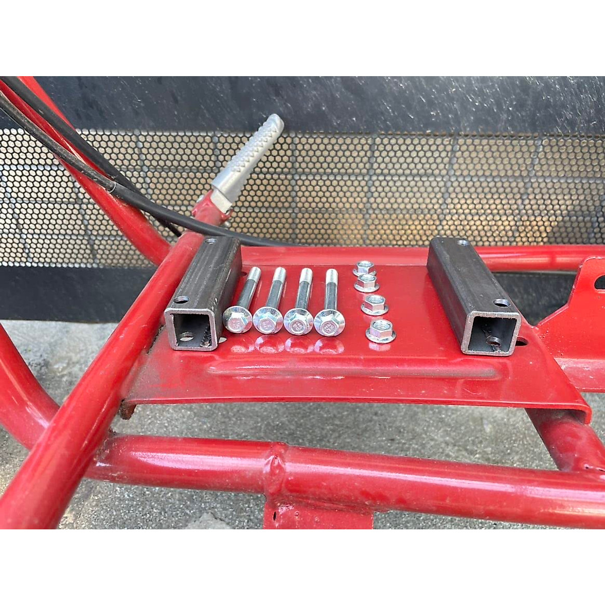 Pinkhatcat Engine Motor Mount Plate Riser square tube 1" x 1" For 4-7 HP engines with 3-1/8" center spacing For Predator 212cc 196cc Go Kart Mini Bike For Coleman Powersports CT200U CT200U-EX BT200X