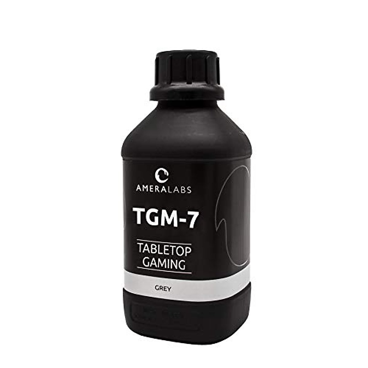 AmeraLabs TGM-7 3D Printing Resin for Tabletop Miniatures – Tough, High Resolution, Low Odor, Fast Curing on LCD MSLA UV 3D Printers, 1L (Grey)