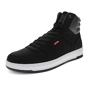 Levi's Men's Drive HI CBL Sneaker, Black/Charcoal, 11