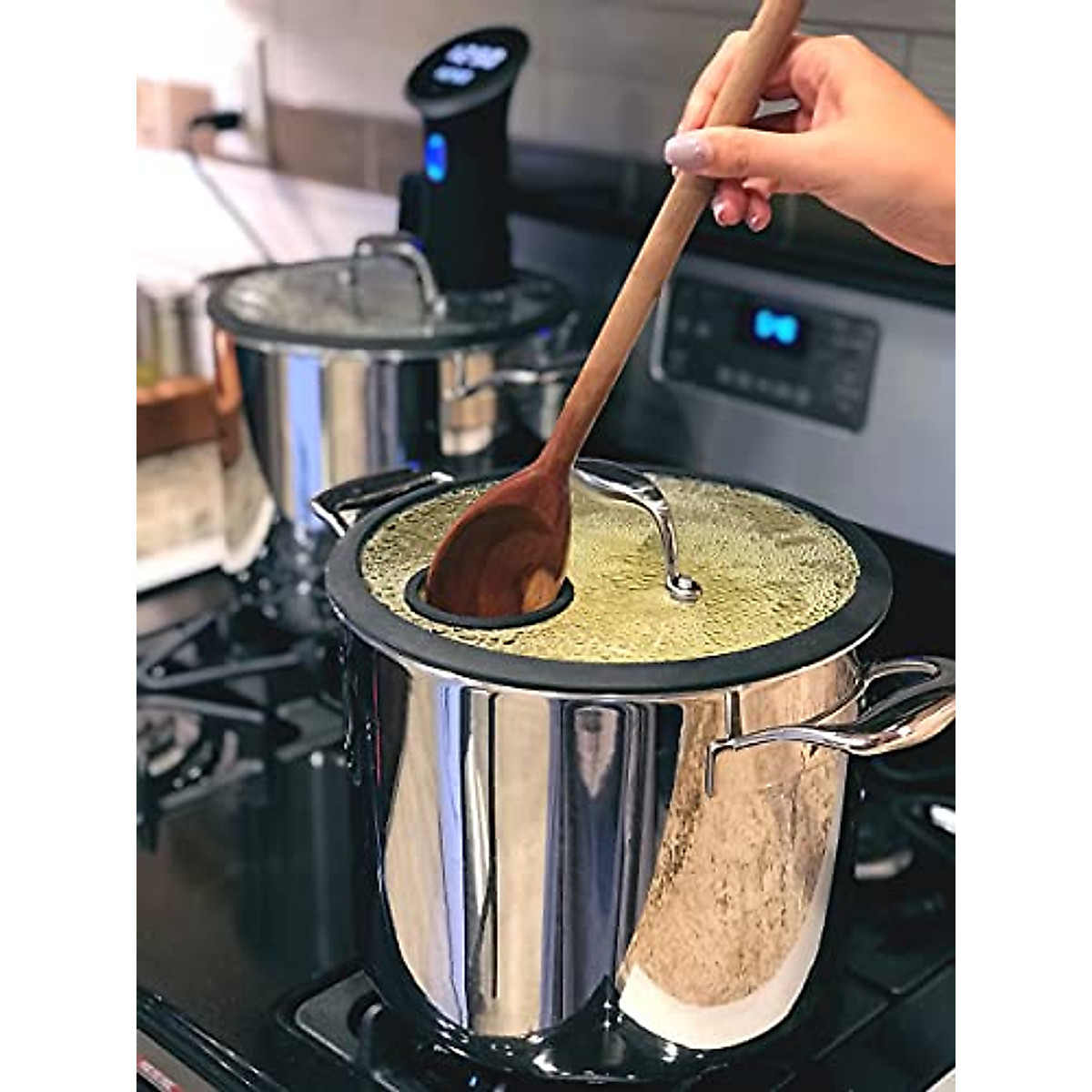 Tuxton Home Chef Series Sous Vide Pot, 9.8-Quart, Silver