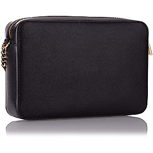 Michael Kors Women's Jet Set Crossbody Leather Bag, Black, Large