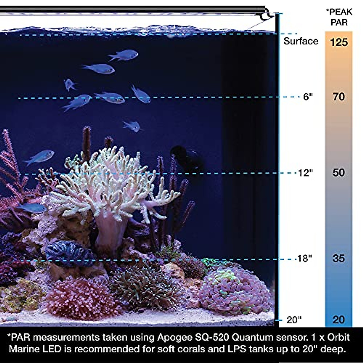 Current USA Orbit Marine LED Light, 24"-36" | With LOOP IR Controller for Wireless Lighting & Wave Pump Control (4101)