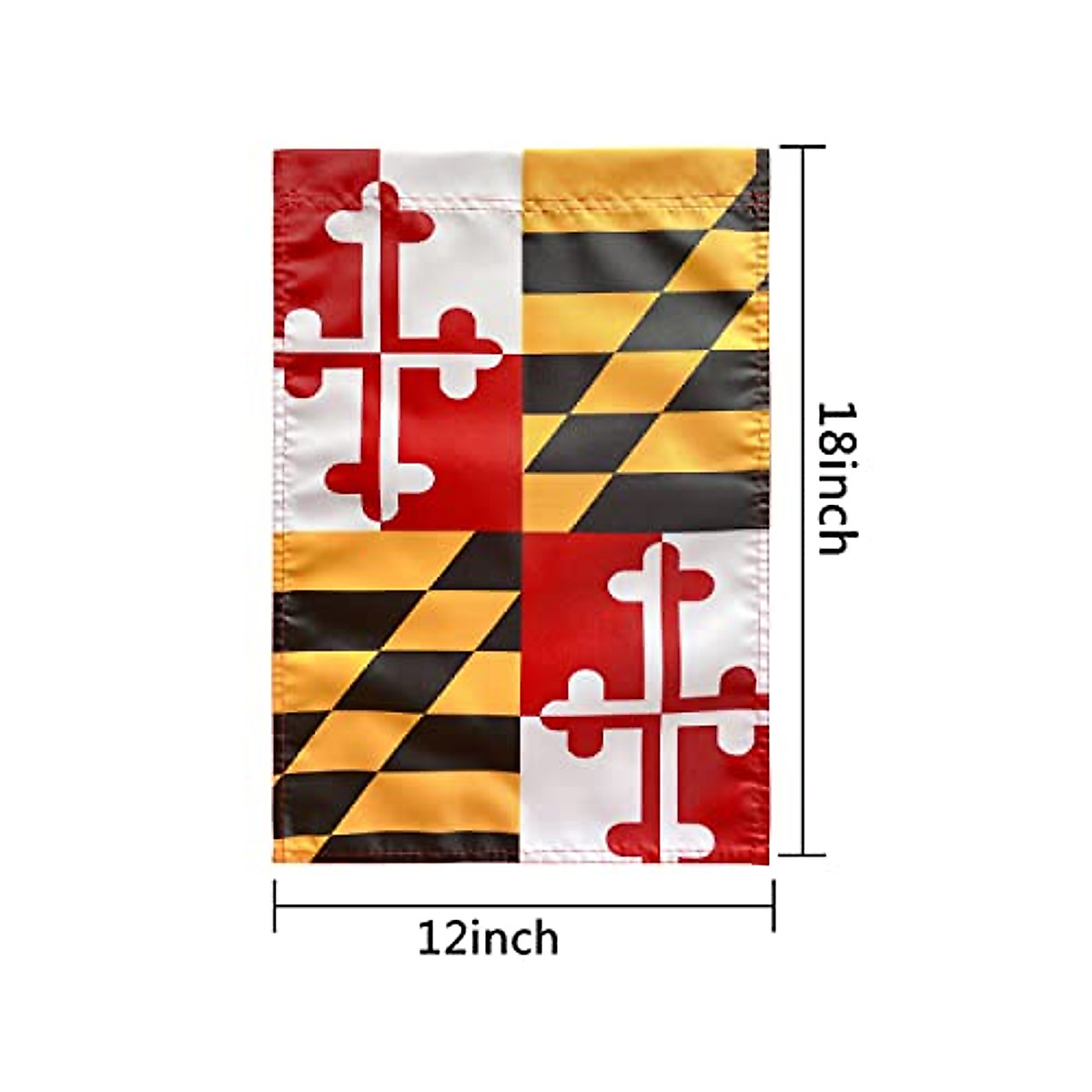 TSMD Maryland State Garden Flag Double Sided Outdoor Yard Decorative,12"x 18",2 Pack