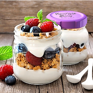 Premium Mason Jar Lids (8 Pack) - Heavy Duty, BPA Free Reusable Plastic Mason Jar Lids - Dry Canning Lid that fits Ball, Kerr & More - 4 Wide Mouth & 4 Regular Mouth Leak Proof Lids. …