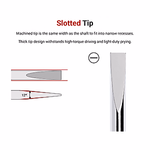 TEKTON High-Torque Black Oxide Blade Screwdriver Set, 22-Piece (#0-#3, 1/8-5/16 in., T10-30) | DRV41236 | Made in USA