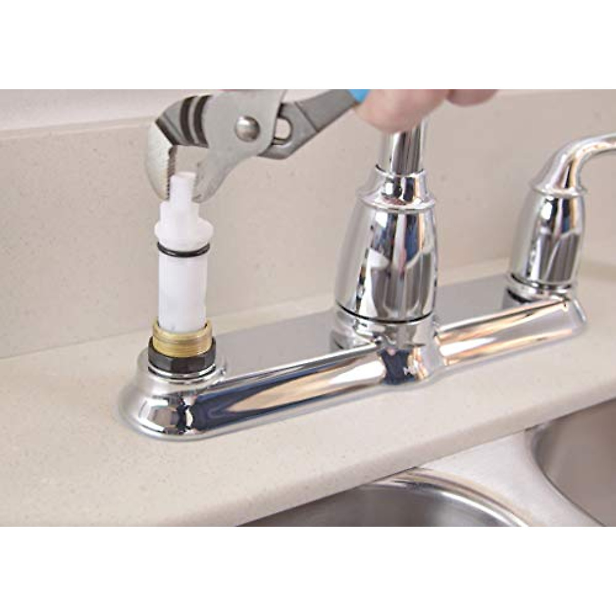 MOEN 1224 Replacement Faucet Cartridge Kit, Fits Most Double Handle Moen Faucets and Tub/Showers, Solid Brass, 1 Pack
