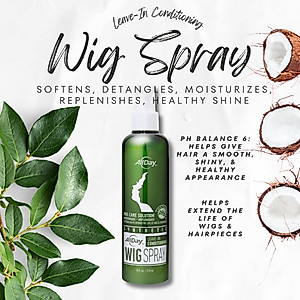 AllDay Synthetic Wig Spray (8 oz) & Wig Shampoo (8 oz) Bundle | Cleanse, Extend, Revitalize, Refresh, Soften, Hydrate, Detangle Wigs & Hairpieces | Grape Scent