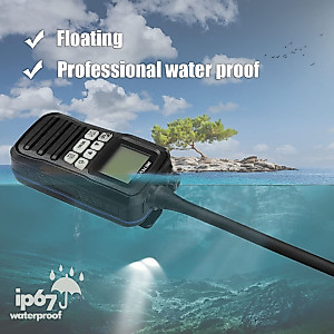 Retevis RM01 Ship to Shore Radio Handheld, Marine Walkie Talkies Waterproof, Floating, NOAA Weather Alert, Marine Two-Way Radios (2 Pack)