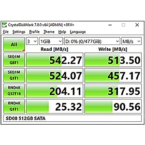 Timetec 512GB SSD 3D NAND SATA III 6Gb/s 2.5 Inch 7mm (0.28") Read Speed Up to 550 MB/s SLC Cache Performance Boost Internal Solid State Drive for PC Computer Desktop and Laptop (512GB)