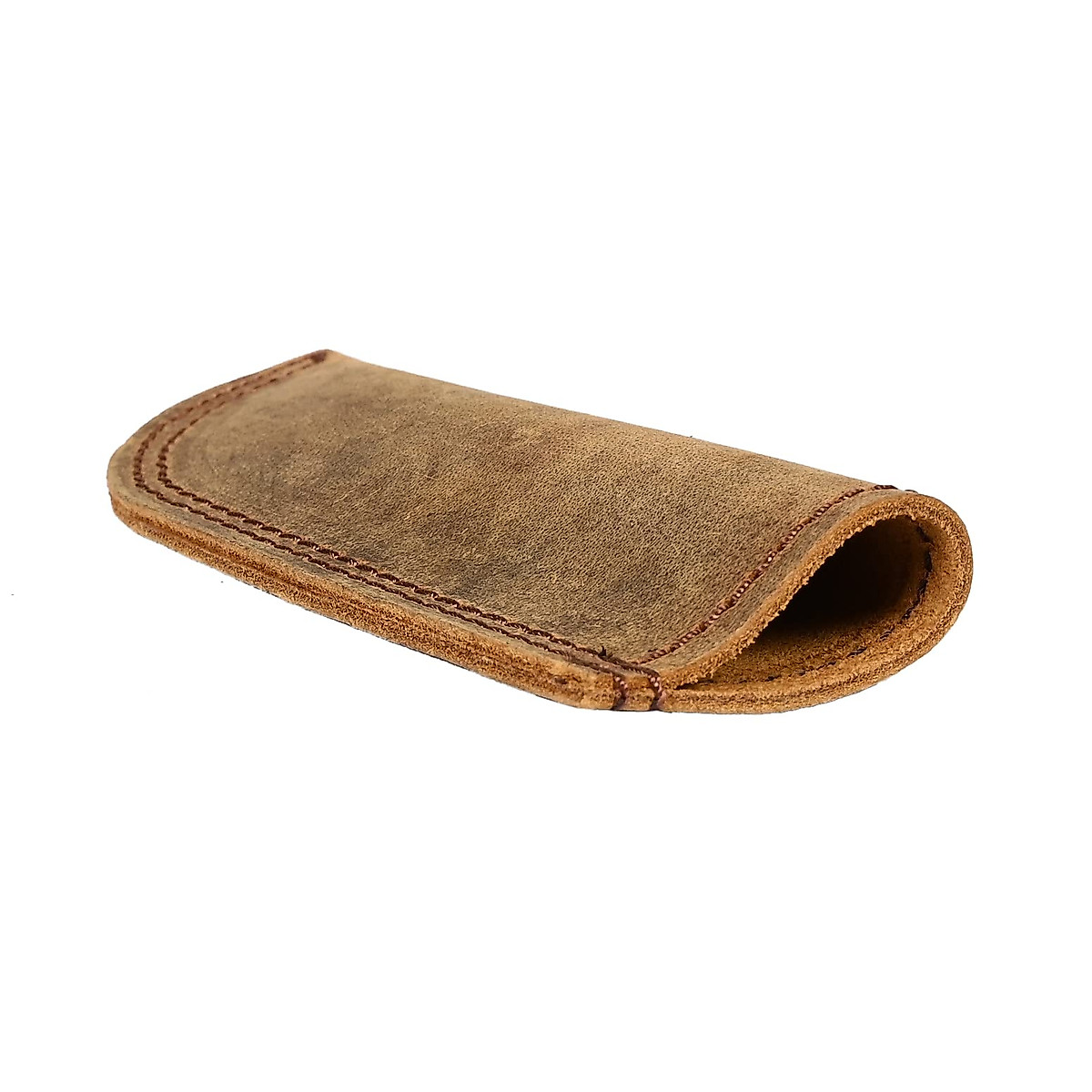 CestAntiQ, Leather Hot Handle, Panhandle Potholder, Heavy Duty Leather Double Stitched, Slides On/Off Easily onto Metal Skillet Grips, Essential Cookware Handmade Includes :: Brown