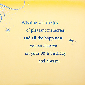 Hallmark 90th Birthday Card (Happiness You Deserve)