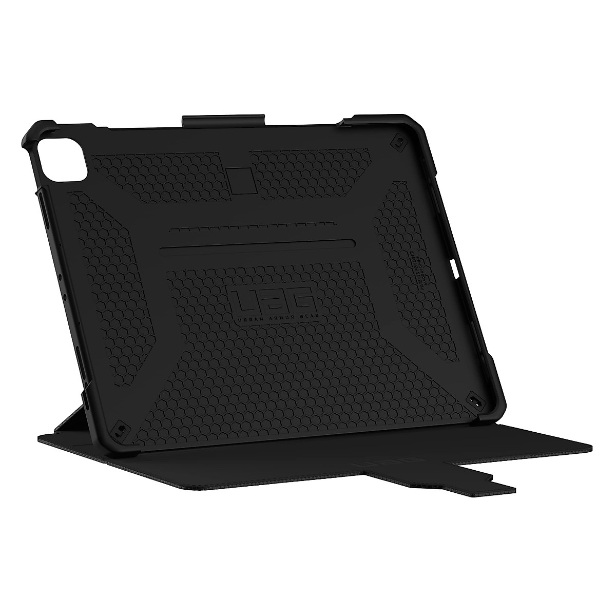 UAG iPad Pro 12.9" (6th Gen 2022, 5th Gen 2021) Case Black Metropolis Rugged Heavy Duty Protective Cover Multi-Angle Viewing Folio Stand with Pencil Holder, by URBAN ARMOR GEAR