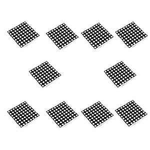 Treedix 64 LED Dot Matrix Display Compatible with Arduino MAX7219 LED Dot Matrix Module, RED (10pcs)