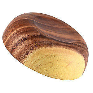 Acacia Wooden Salad Bowls 9.5 inches , Fruit Salad Vegetables Bowls, Wooden Serving Bowl (Single Bowl)