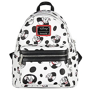 Loungefly Disney 101 Dalmatians Spots and Pups Lucky Penny Patch Allover Print Mini Backpack