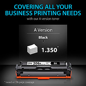 Smart Ink Compatible Toner Cartridge Replacement for HP 206A 206 A with Built-in Chip to use with MFP M283fdw M283cdw M255dw M255nw