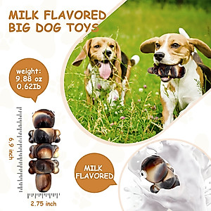 Sasadog Dogs Chew Toys for Aggressive Chewers, Tough Dog Toys, Indestructible Dog Toys, Tough Dog Toys, for Large/Medium Dogs Chew, Caterpillar, Brown