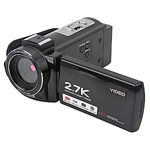 Pomya Digital Camera DV Camera,3in IPS Screen HD Digital Video Camera,48MP DV Camera Night Vision Recording Camera(Black)