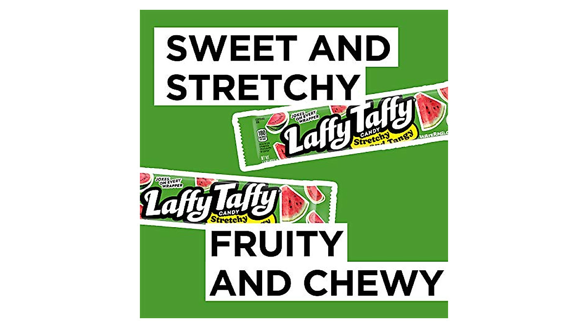 Laffy Taffy Watermelon Candy - Stretchy & Tangy Fun, Party Pack