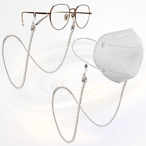 Glasses Chain, Pearl Eyeglass Chain, Beaded Eyeglass Chain Sunglasses Holder Strap, Eye Glass Holders Necklaces, Pearl Masks Chian for Women