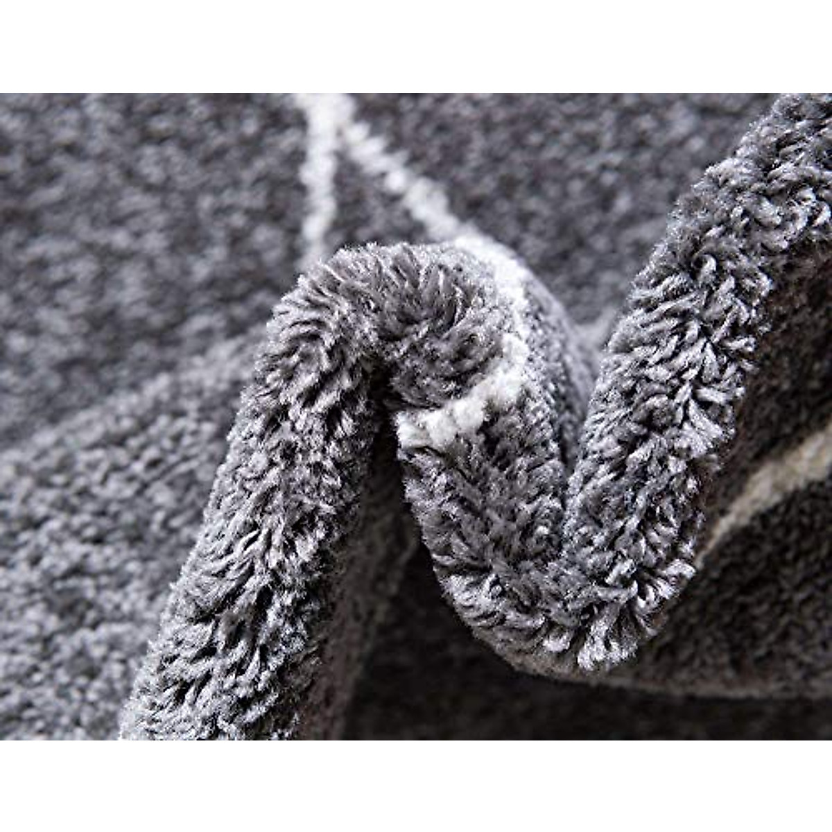 Unique Loom Trellis Frieze Collection Area Rug - Geometric (5' Octagon, Dark Gray/ Ivory)