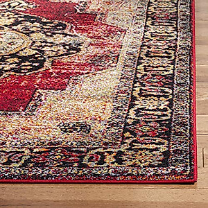 SAFAVIEH Vintage Hamadan Collection Accent Rug - 2'3" x 4', Red & Multi, Oriental Persian Design, Non-Shedding & Easy Care, Ideal for High Traffic Areas in Entryway, Living Room, Bedroom (VTH219A)