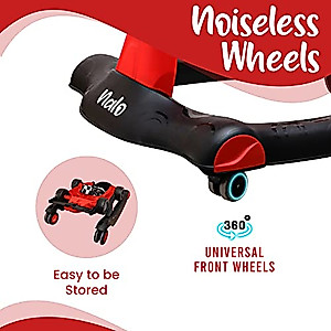 NALO 4-in-1 Baby Walker, Foldable Activity Walker 3 Adjustable Height & Speed, Comfy Padded Seat, Lights & Music, Fun Toddler Push Car, Walker with Wheels, Baby Standing Toy for Boys Girls 6-36 Month