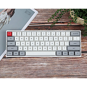EPOMAKER SK61S 61 Keys Bluetooth 5.1 Hot Swappable Mechanical Keyboard with RGB Backlit, NKRO, Water-Resistant, Type-C Cable for Win/Mac/Gaming (Gateron Optical Blue, Grey)