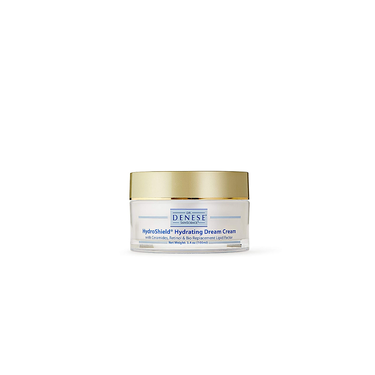 Dr. Denese SkinScience HydroShield Hydrating Dream Cream Advanced Hydration with Retinol, Peptides & Cermides To Help Maintain Moisture Tone & Elasticity - Reduce the Look of Fine Lines - 3.4oz