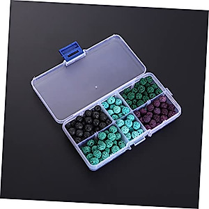 COHEALI 1 Box 200pcs Bulk Jewelry Natural Gemstone Beads Crystal Pendant Lava Beads Spacer Beads Round Chakra Beads Jewelery Making Beads Loose Beads Beading Jewelry Set Bracelet Beads Set