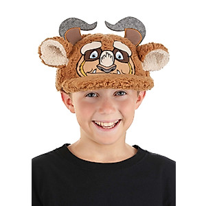 elope Disney Beast Plush Fuzzy Costume Cap with Ears Standard Multicolor