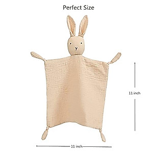 TopNature Security Blanket Loveys for Baby Organic Cotton Muslin Lovey Blanket Baby Gifts