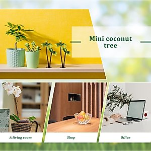 SUPVOX Cupcake Toppers Mini Palm Tree 3pcs Palm Model Trees Scenery Model Miniature Plastic Artificial Layout Rainforest Diorama Building Model Trees Simulation Palm Tree Fake Tree