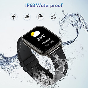 Smart Watch for Men Women, 5ATM Waterproof Fitness Tracker Smartwatch with Heart Rate Blood Pressure Sleep Monitor Step Calories Counter Outdoor Smart Watches for Android iOS Phones 24 Sports Model